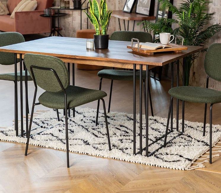 Rectangular Dining Table in Mango Wood - nakodaexports.in